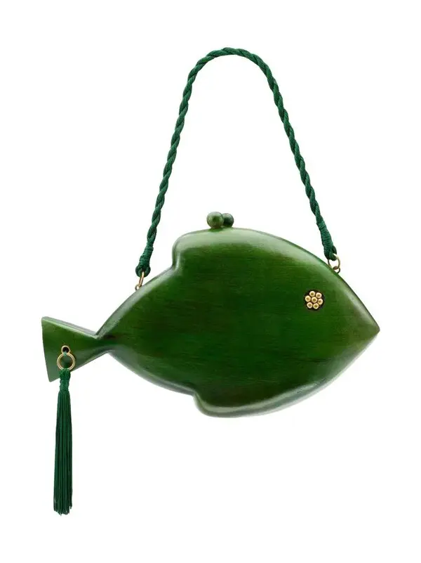SIMONMILLER Fish-shaped Clutch - Green