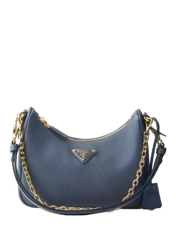 Prada Re-edition Mini Saffiano Leather Bag - Blue