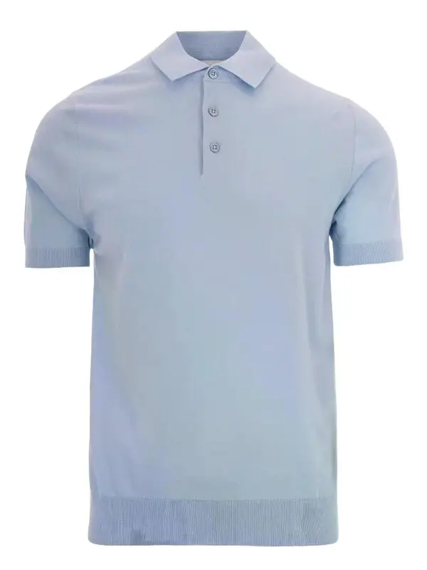 PAOLO PECORA Buttoned Polo Shirt - Blue