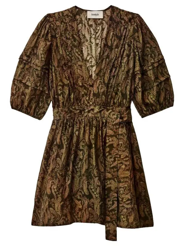 Ba&sh Theodora Paisley-print Mini Dress - Brown