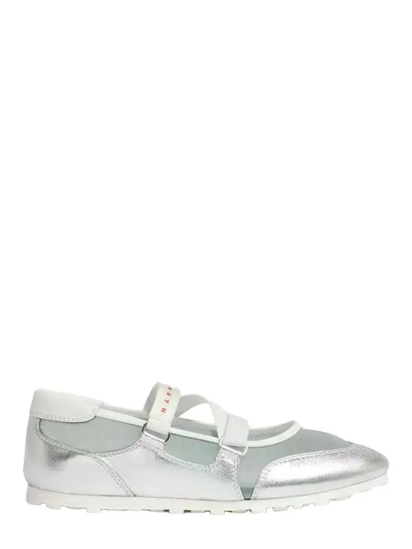 Marni Criss-cross Strap Sneakers - Silver