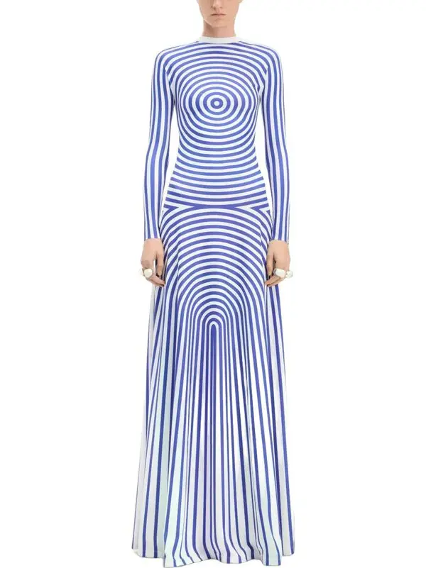 JEAN PAUL GAULTIER Target Maxi Dress - Blue