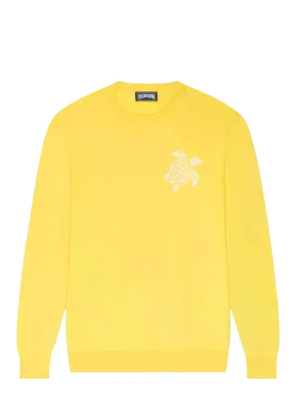 Vilebrequin Jacquard Turtle Cotton Sweater - Yellow