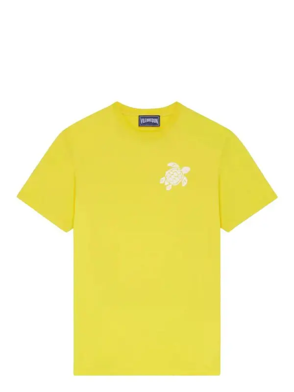 Vilebrequin Turtle-embroidery Crew-neck T-shirt - Yellow