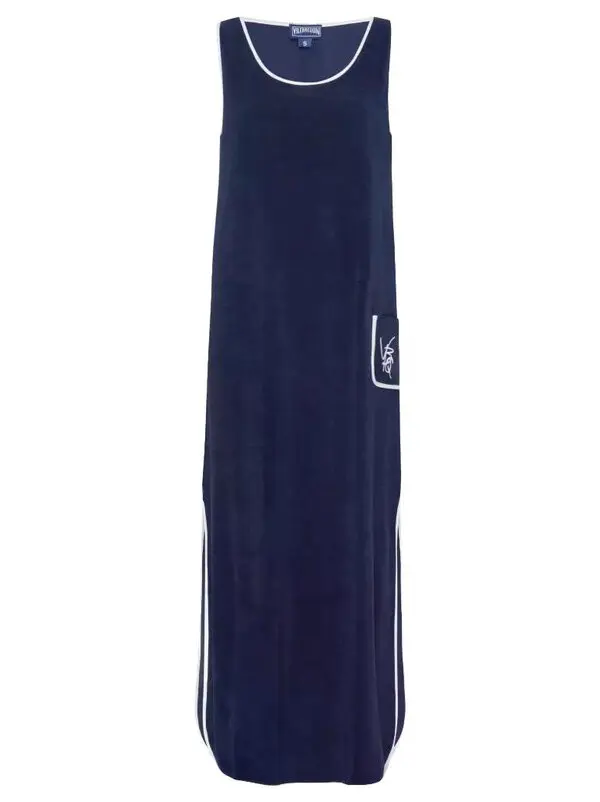 Vilebrequin Contrasting-trim Maxi Dress - Blue