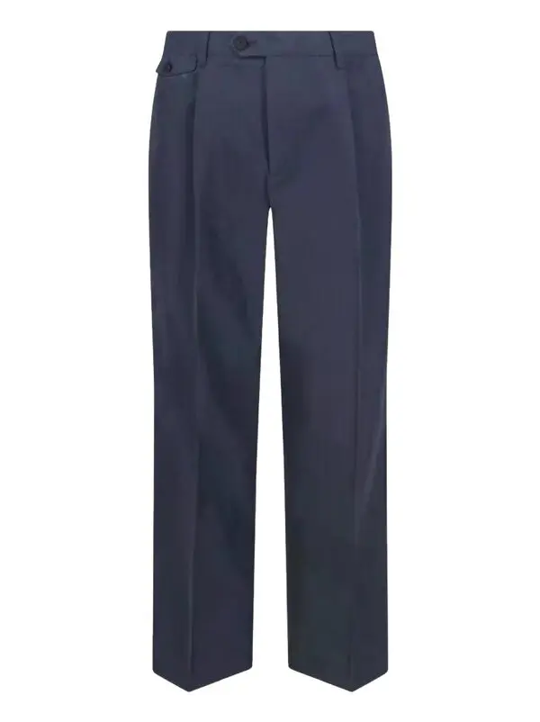 DUNST Front-pleat Trousers - Blue
