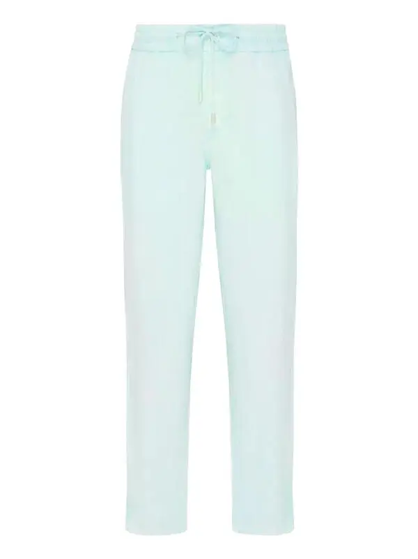 Vilebrequin Linen Drawstring Trousers - Blue