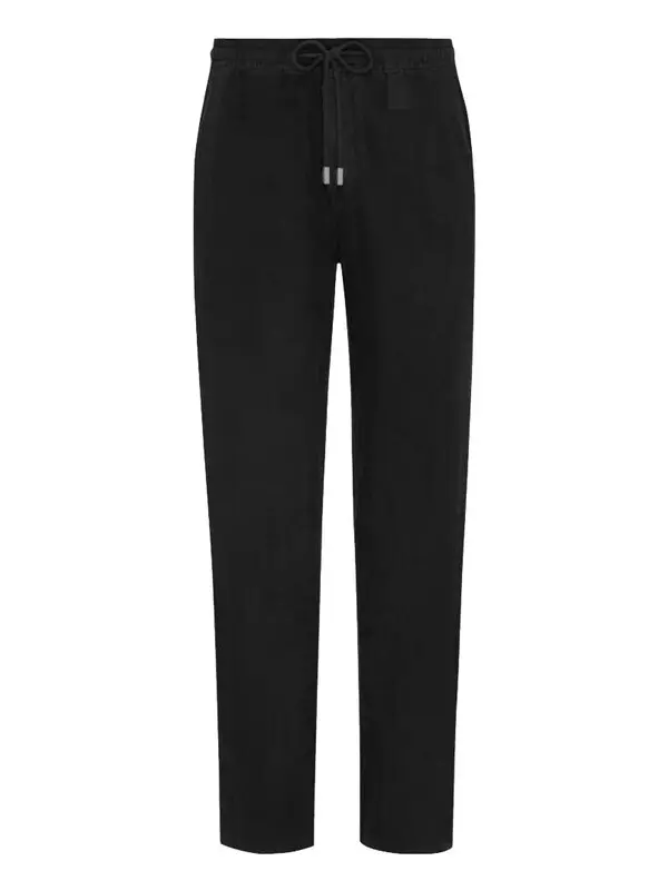 Vilebrequin Drawstring Linen Trousers - Black