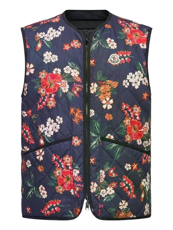 Moncler Quilted Franqui Vest - Blue