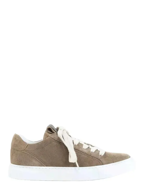 Brunello Cucinelli Lace-up Leather Sneakers - Neutrals