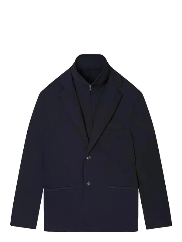 Emporio Armani Blazer With Zip Detail - Blue
