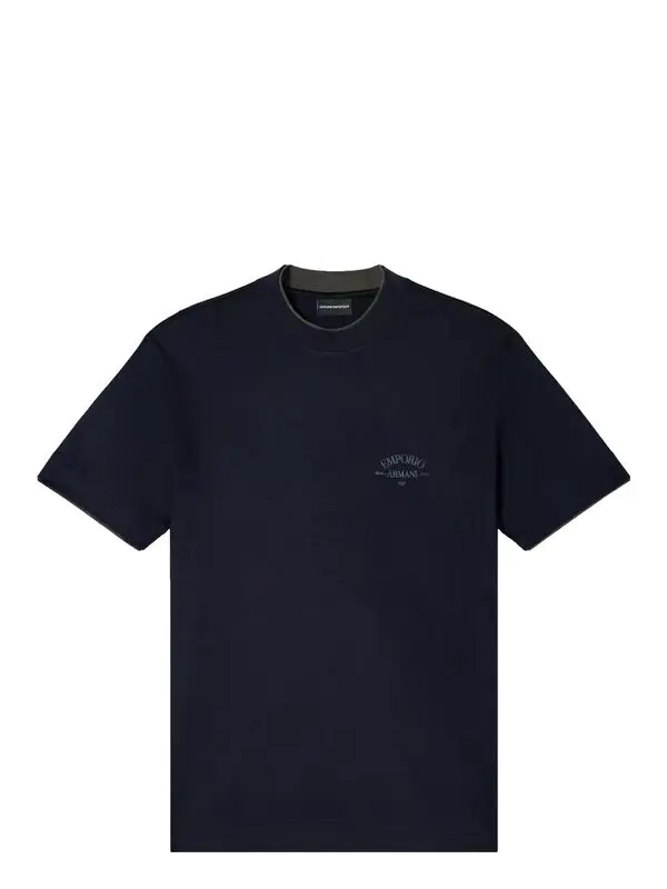 Emporio Armani Logo-detail T-shirt - Blue