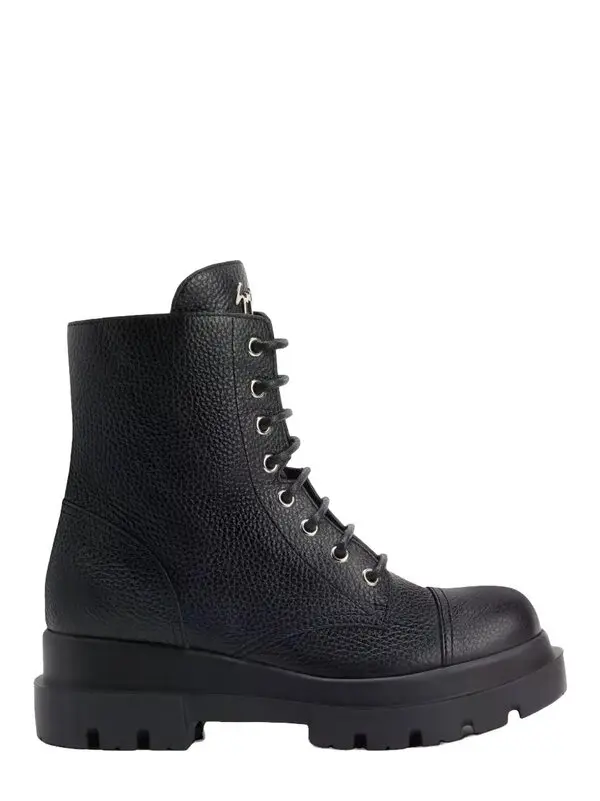 GIUSEPPE ZANOTTI Evin Laced Boots With Logo Detail - Black