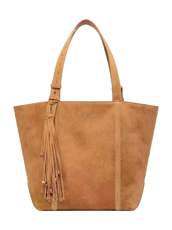 GOLDEN GOOSE Fringe Suede Tote Bag - Neutrals