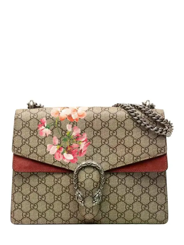 Gucci Gg Supreme Blooms Dionysus Shoulder Bag - Brown
