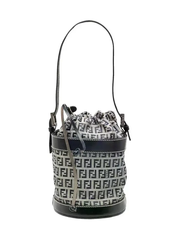 Fendi Zucchino Canvas Bucket Bag - Black