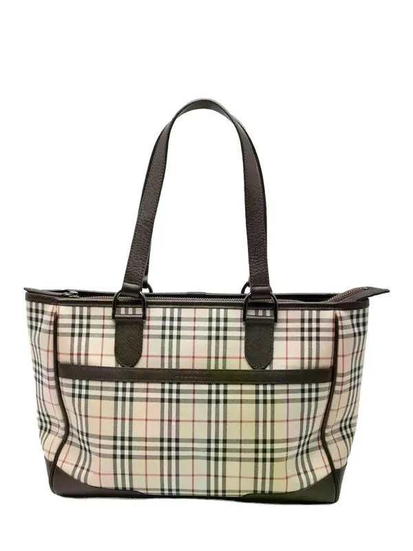 Burberry House Check Canvas Tote Bag - Brown