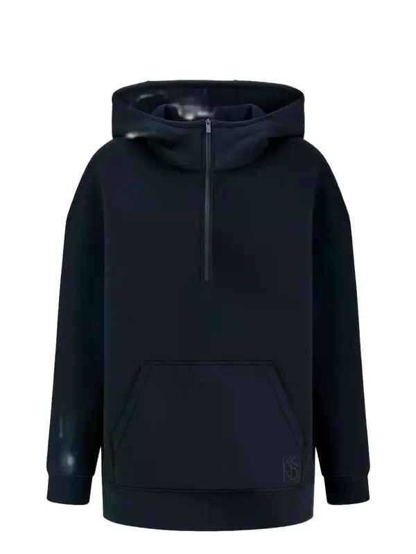 Max Mara High-neck Half-zip Hoodie - Blue