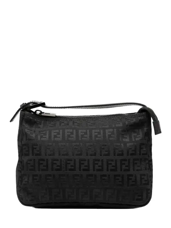 Fendi Zucchino Canvas Handbag - Black