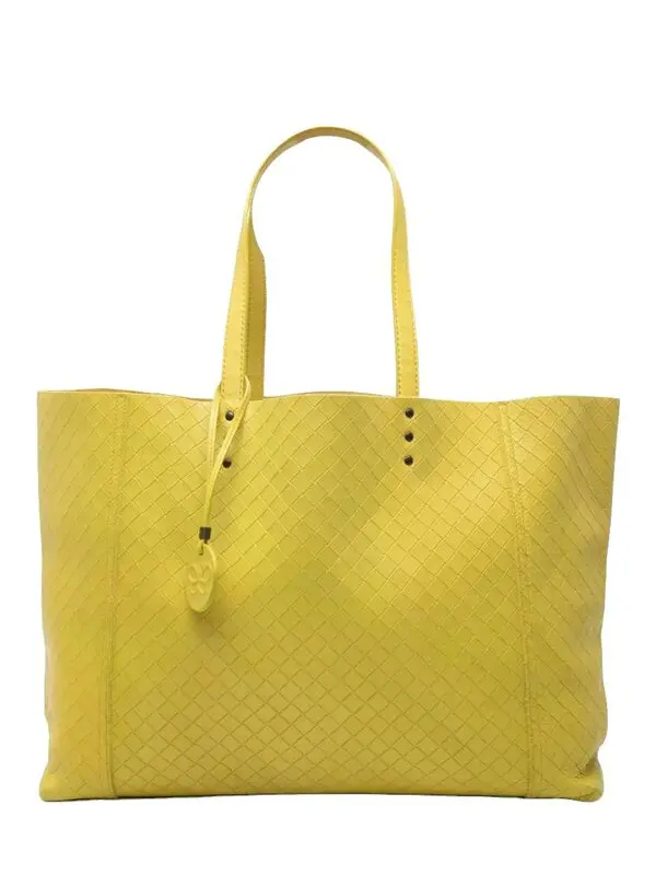 Bottega Veneta Leather Intrecciomirage Tote Bag - Yellow
