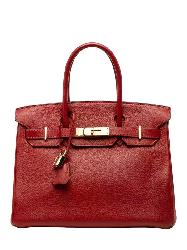 Hermès 2006 Togo Birkin Retourne 30 Handbag - Red