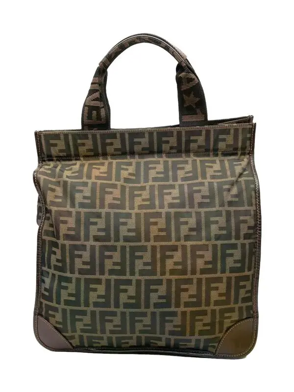 Fendi Zucca Canvas Shopping Tote Bag - Brown
