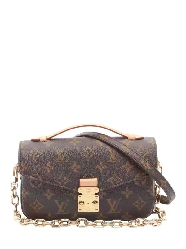 LOUIS VUITTON 2021-2025 Monogram Pochette Metis East West Satchel - Brown