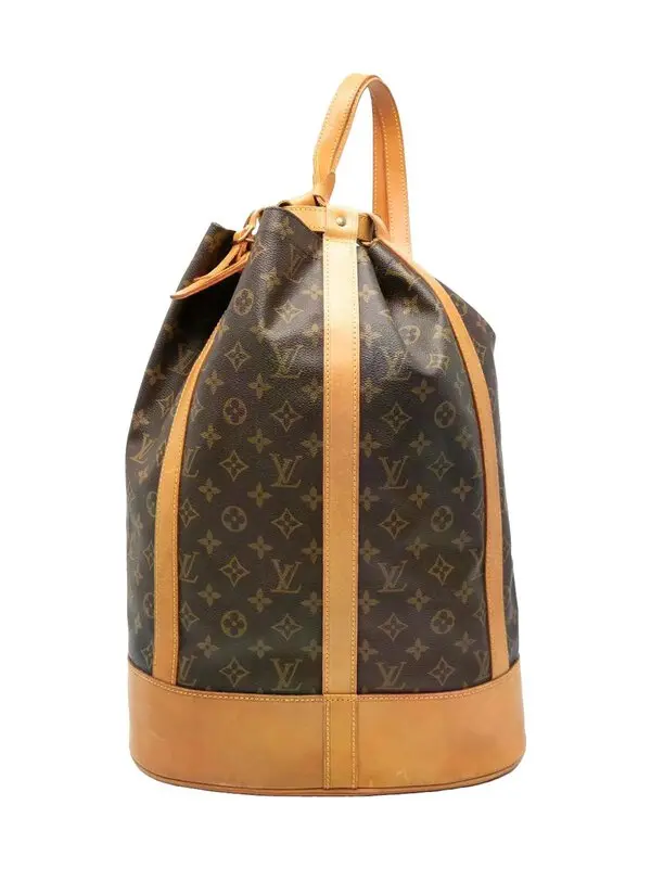 LOUIS VUITTON 1990 Monogram Randonnee Gm Backpack - Brown