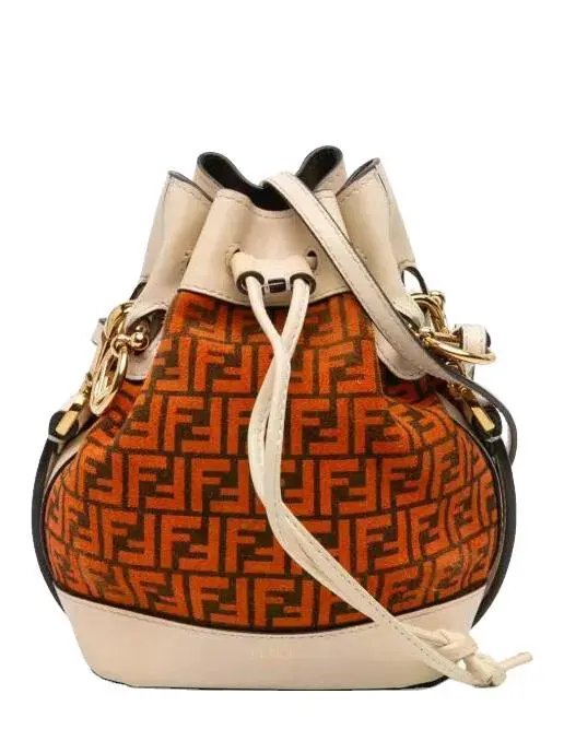 Fendi Mini Zucca Mon Tresor Bucket Bag Satchel - Orange
