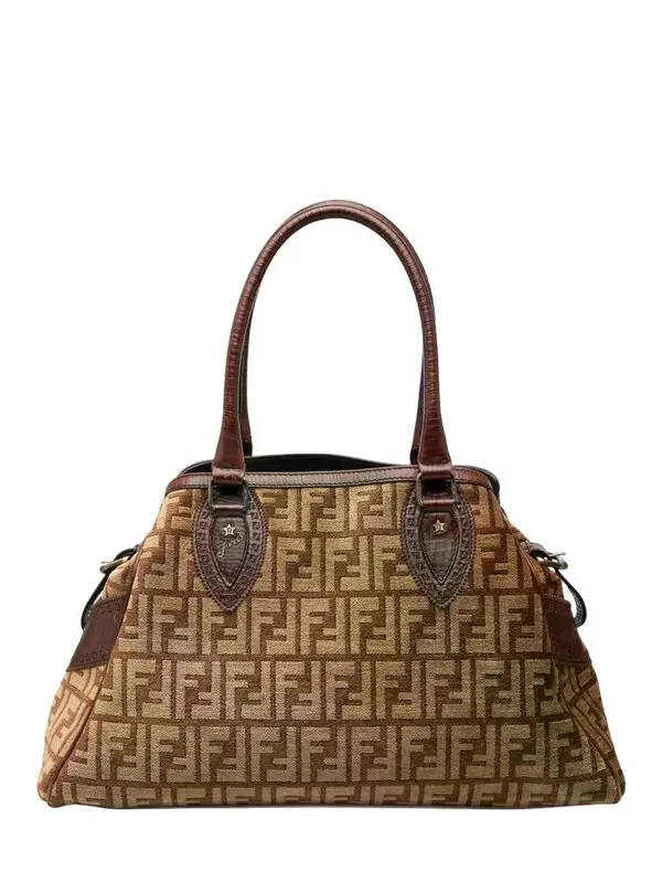 Fendi 2000-2010 Zucca Canvas Etniko Tote Bag - Brown