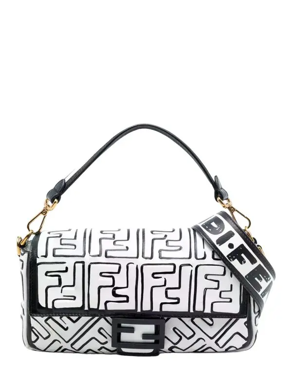 Fendi 2010-2025 Joshua Vides California Sky Medium Baguette Satchel - White
