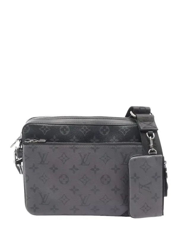 LOUIS VUITTON 2021-2025 Monogram Eclipse Trio Messenger Bag - Black