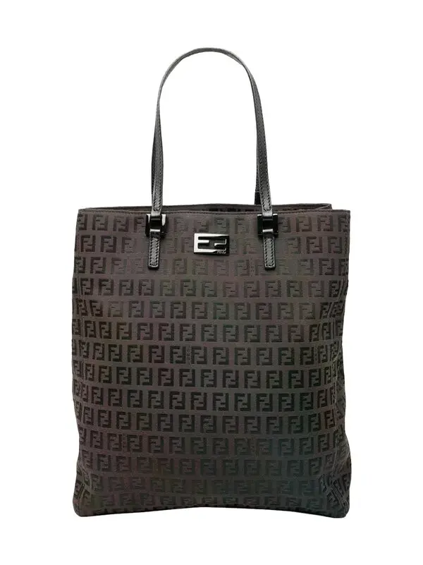 Fendi Zucchino Canvas Tote Bag - Brown