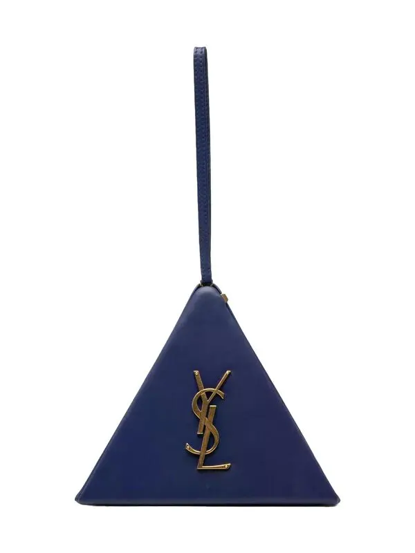 Saint Laurent 2018 Small Leather Pyramid Box Bag - Blue
