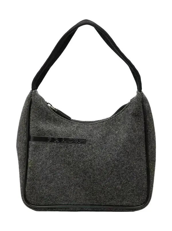 Prada 2013-2025 Sports Line Wool Shoulder Bag - Grey