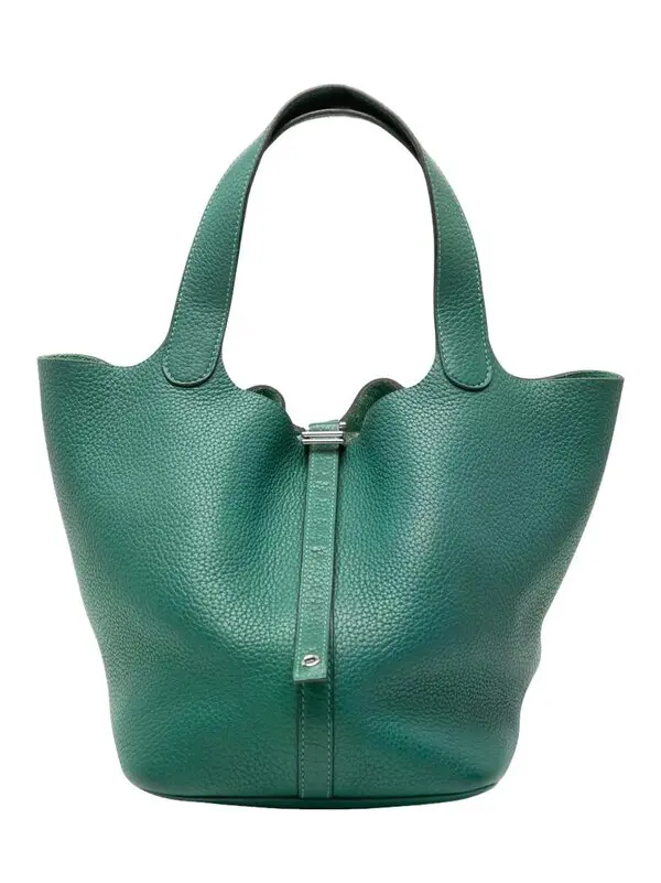 Hermès 2013 Clemence Picotin Lock 22 Handbag - Green