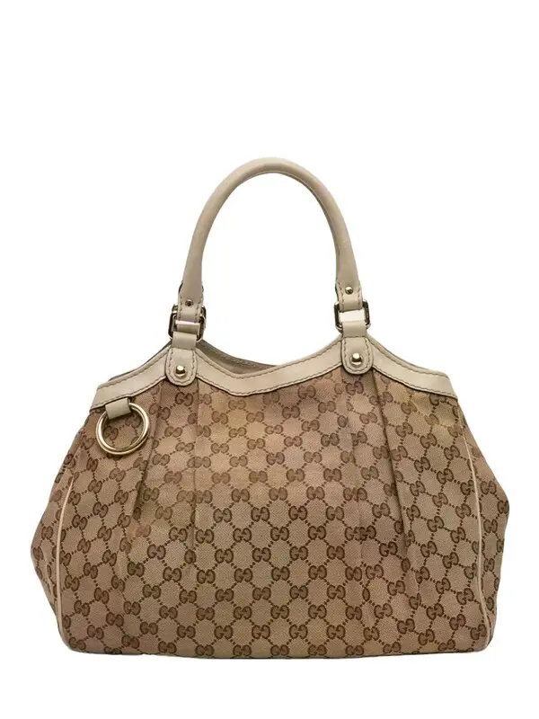 Gucci Gg Canvas Sukey Tote Bag - Brown