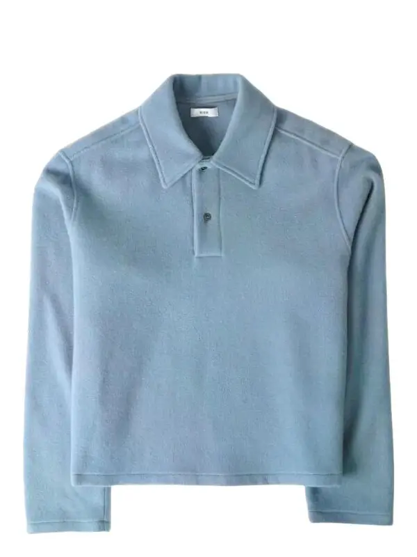 RIER Wool Polo Shirt - Blue