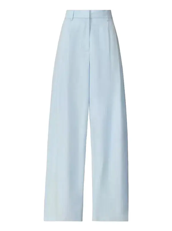Fabiana Filippi Belt-loop Pleated Trousers - Blue