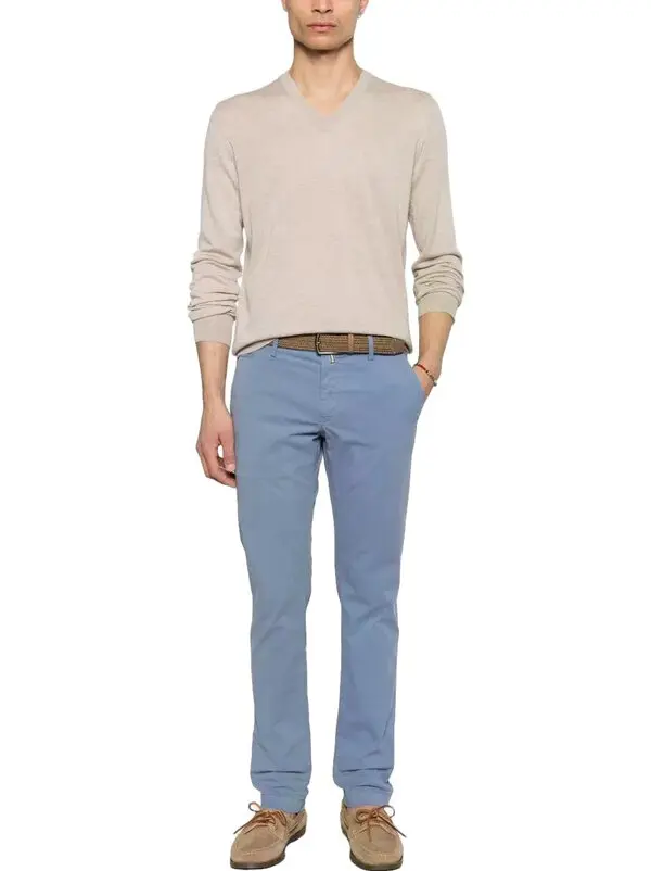 GRAN SASSO Long-sleeve V-neck Sweater - Neutrals