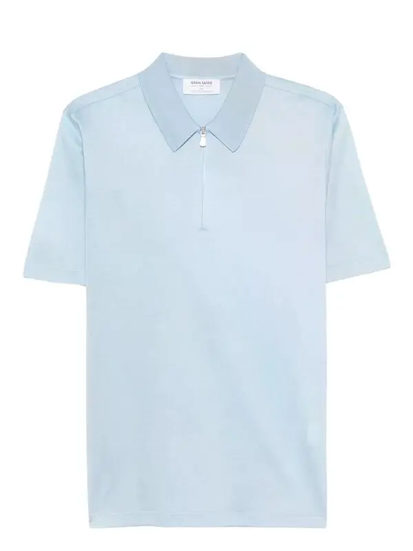 GRAN SASSO Half-zip Polo Shirt - Blue