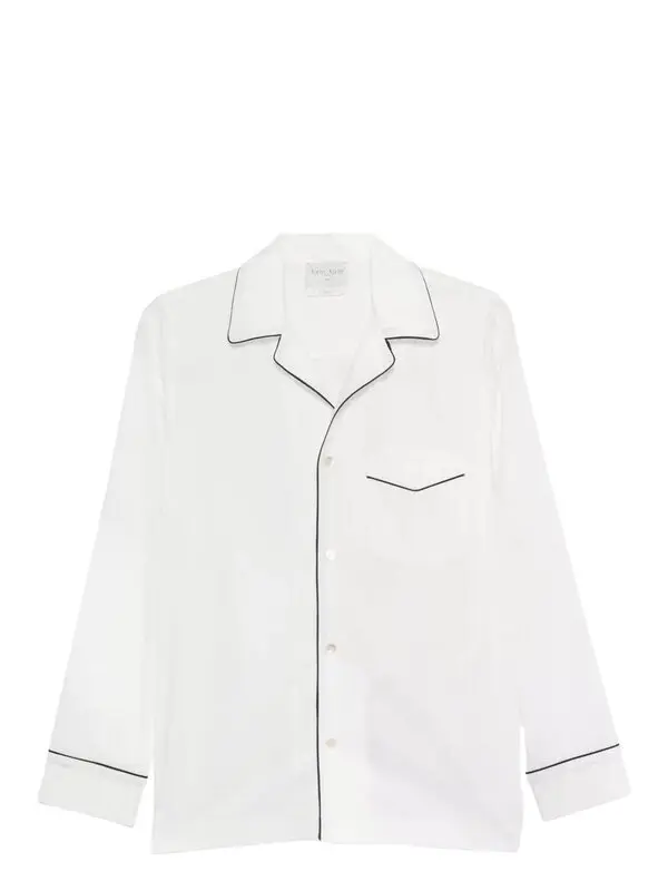 FORTE_FORTE Trim Long-sleeve Shirt - White