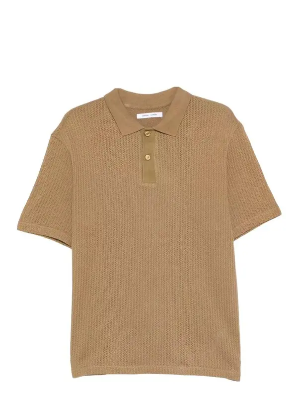 SAMSOE SAMSOE Sajase Button Knitted Polo Shirt - Neutrals