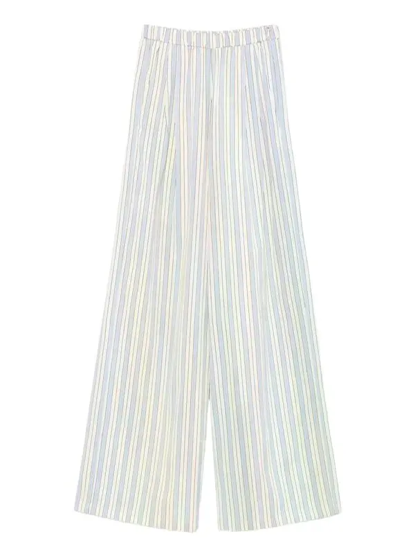 FORTE_FORTE Striped Trousers - Neutrals