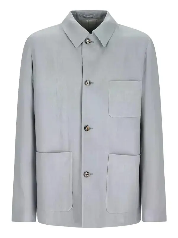 LARDINI Buttoned Pocket Jacket - Grey