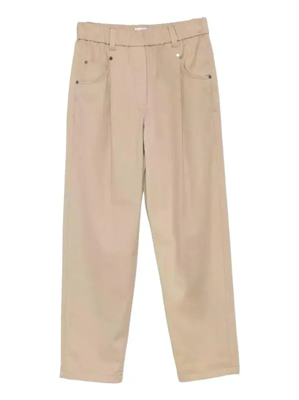 Brunello Cucinelli Elasticated-waist Trousers - Neutrals