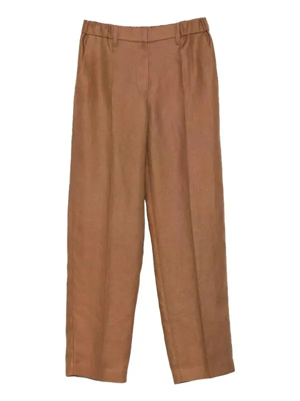Brunello Cucinelli Elasticated-waist Trousers - Brown