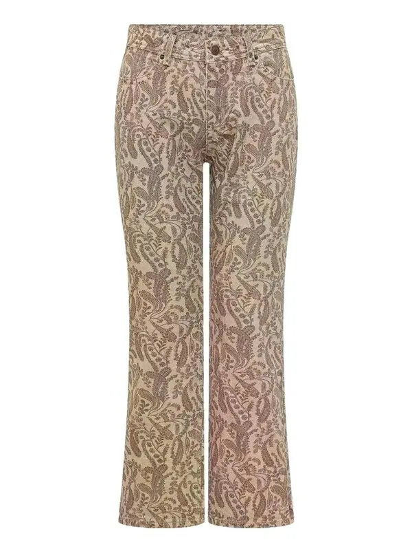 Ba&sh Tore Paisley Jeans - Neutrals
