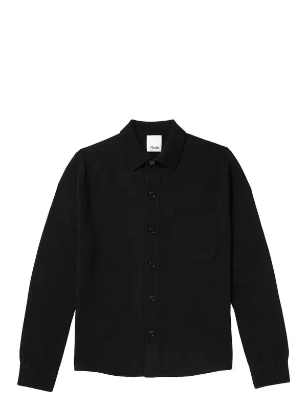 ALLUDE Virgin Wool And Cashmere-blend Cardigan - Black