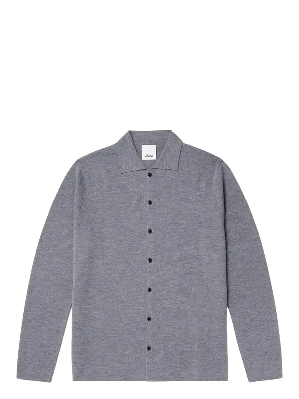 ALLUDE Virgin Wool Cardigan - Gray